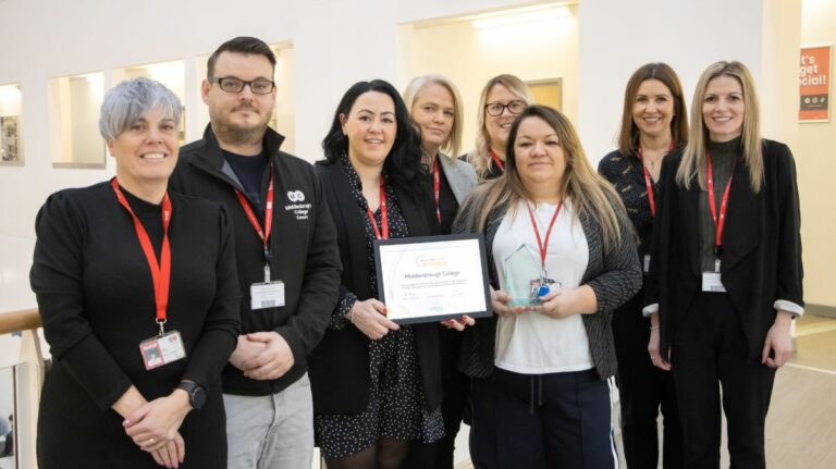 Award win for College’s Student Services team | Middlesbrough College
